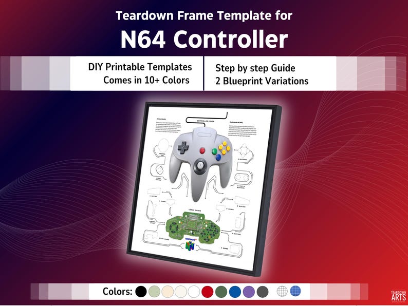N64 Controller Teardown Template Download - 10+ Color Variants ...