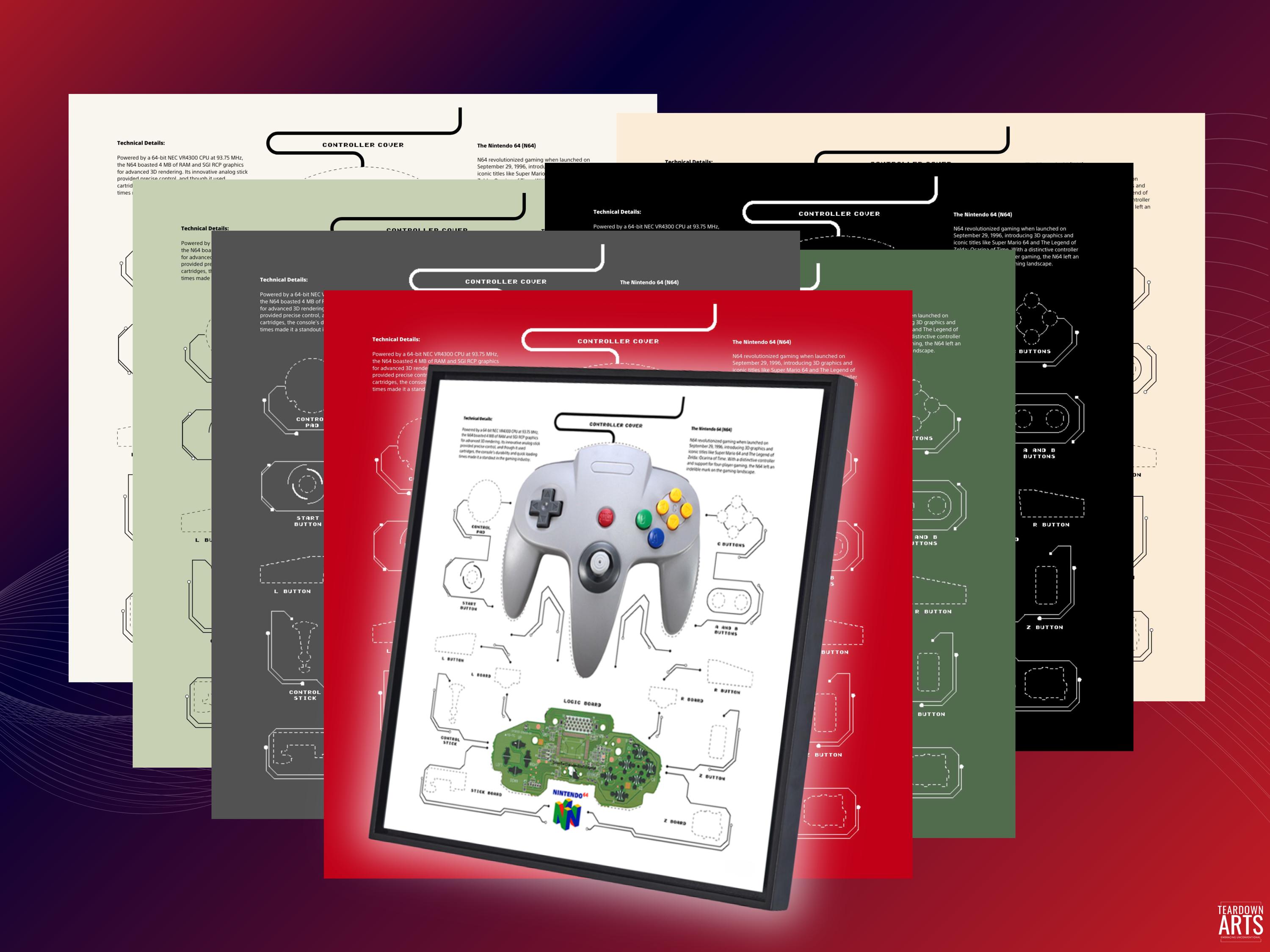N64 Controller Teardown Template Download - 10+ Color Variants ...