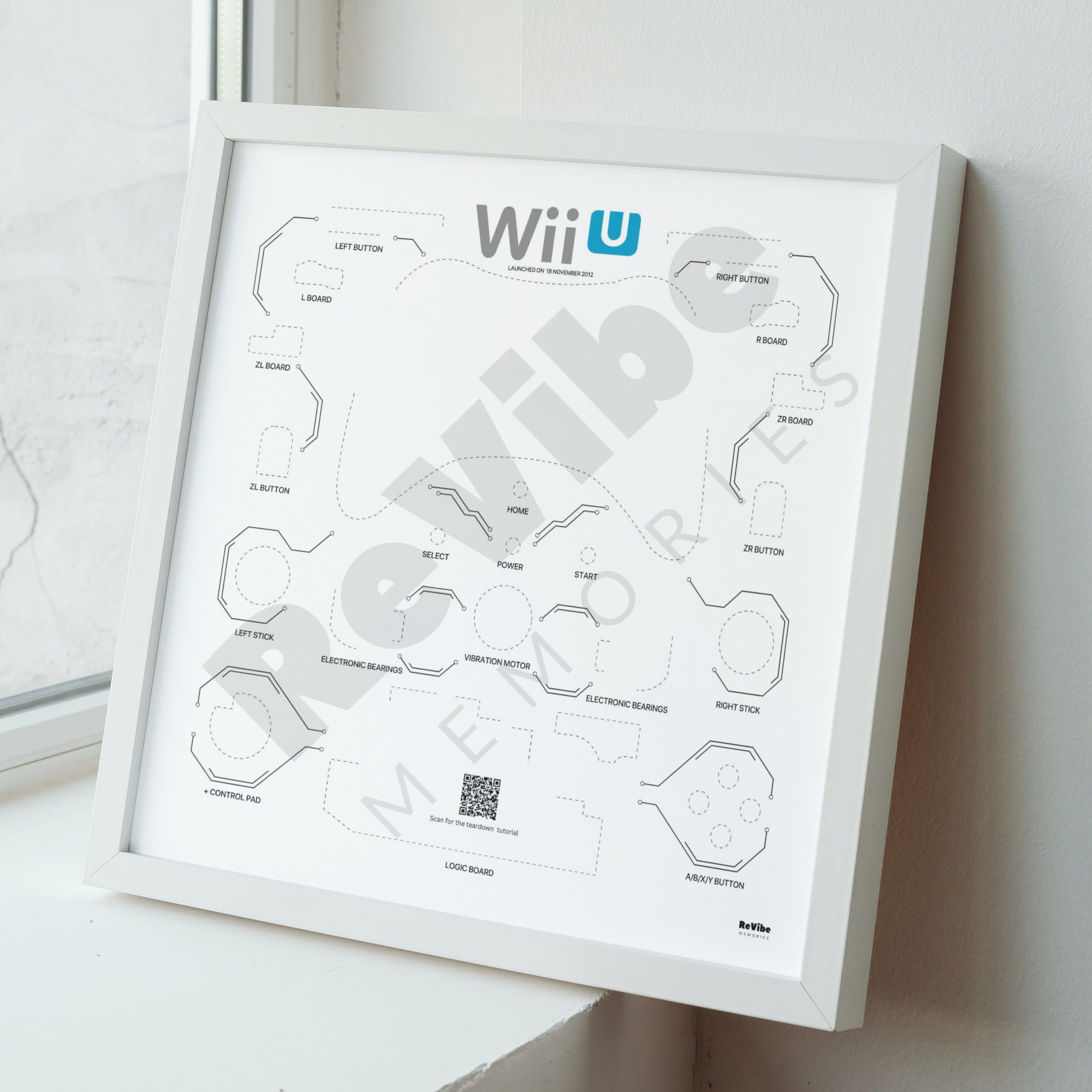 Wii U Pro Controller Teardown Template Download 2012 Wii U - Etsy