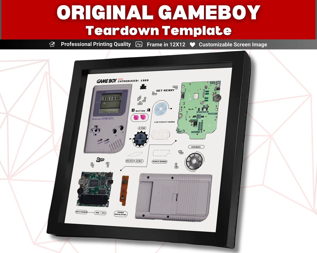 Original Game Boy 1989 Teardown Template (digital Download) - Etsy