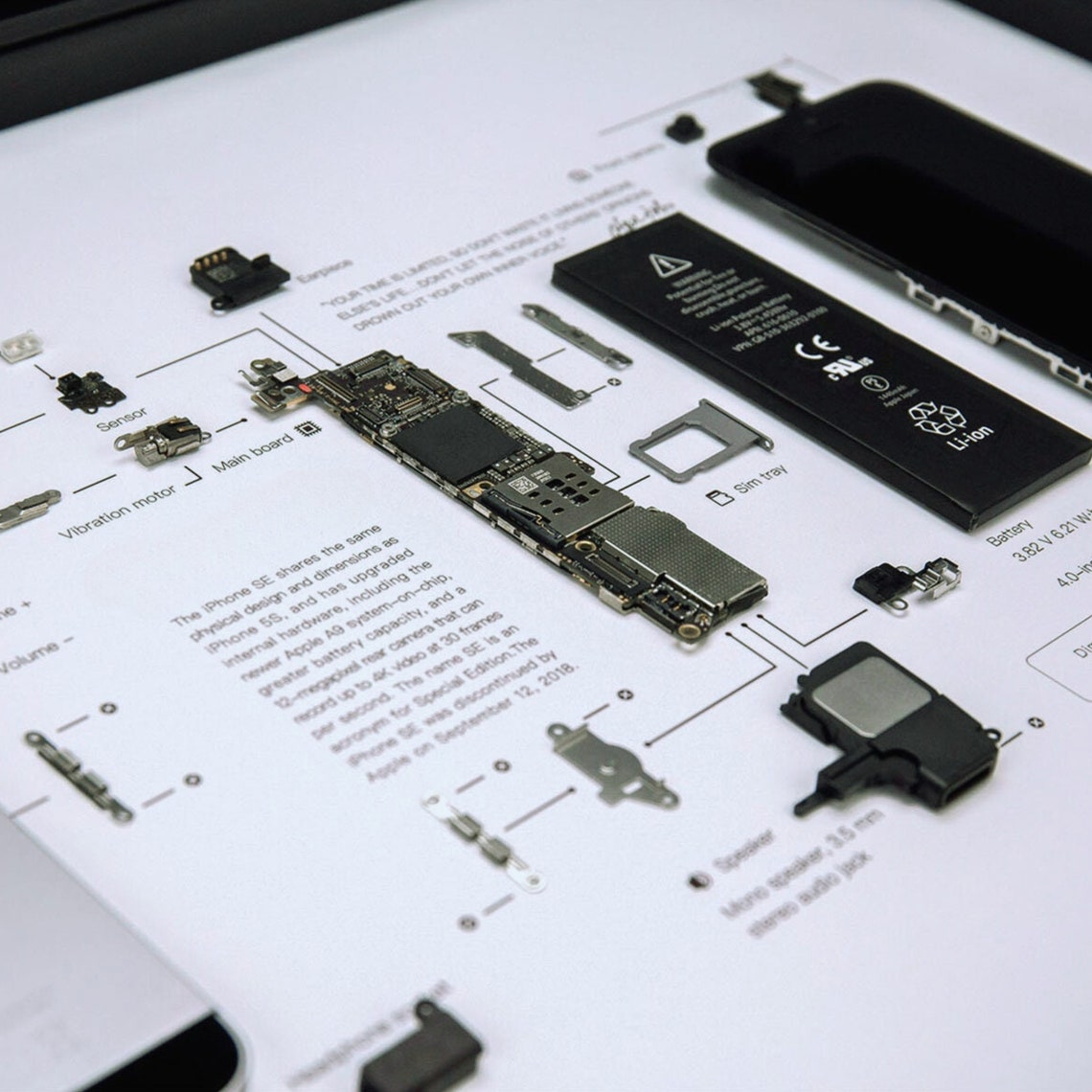 IPhone SE 1st Gen Teardown Template Download , Old iPhone Disassembly ...