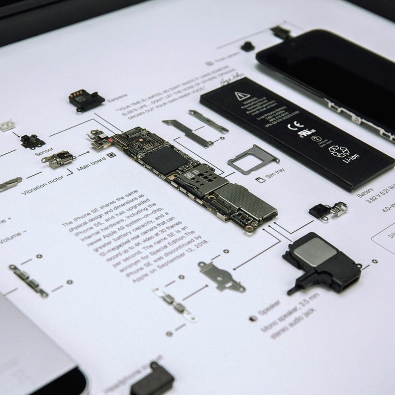 IPhone SE 1st Gen Teardown Template Download | iPhone Disassembly ...