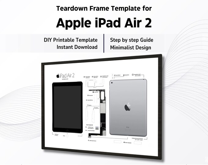 IPad Air 2 Teardown Template: DIY Frame Art (digital Download) - Etsy