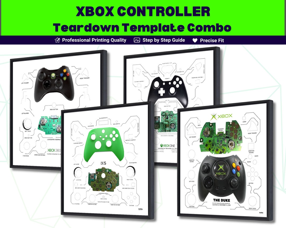 All Xbox Controllers Teardown Template Collection , Includes Series X ...