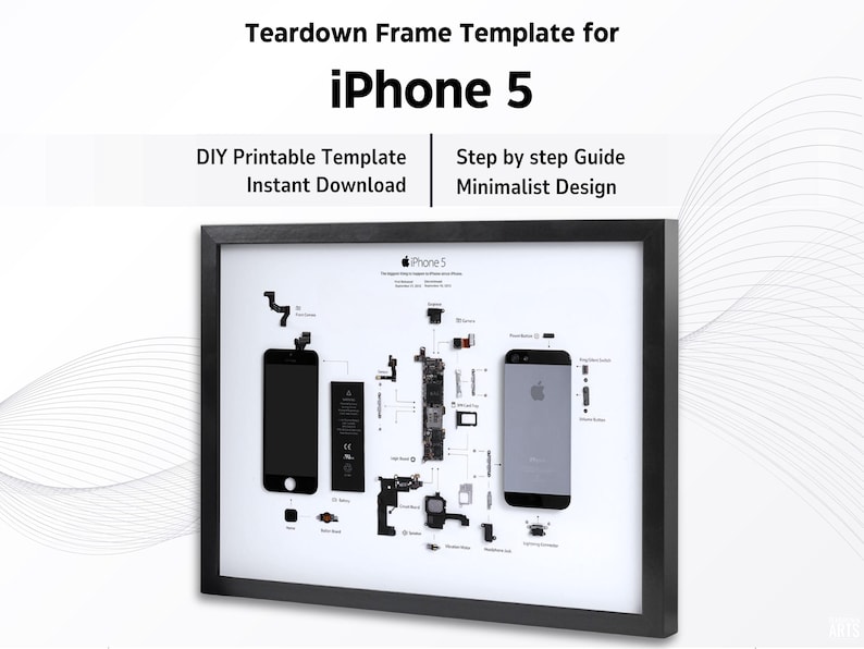 IPhone 5 Template Download | Teardown Framed Art for iPhone | Teardown ...
