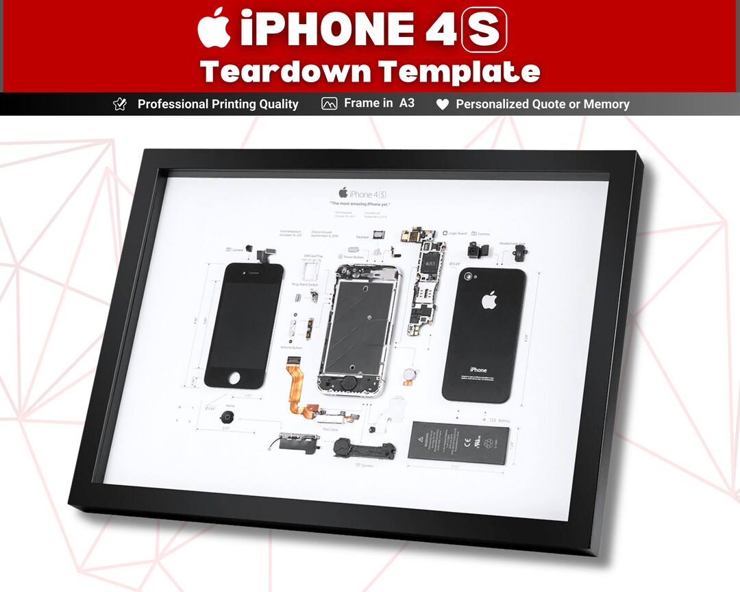 IPhone 4S Framed Template Download Teardown Framed Art for iPhone 4S ...