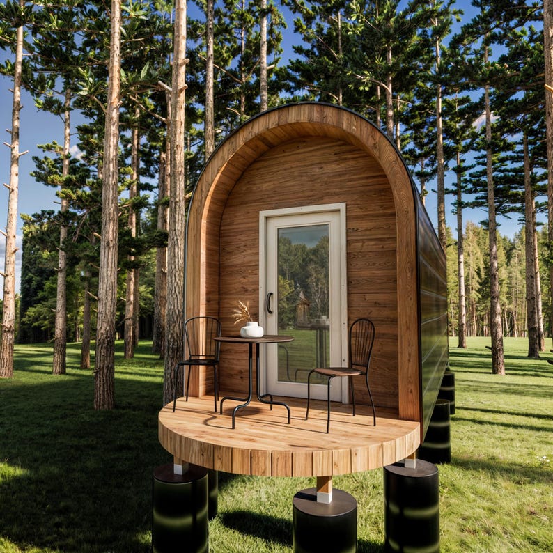 DIY Tiny House Woodworking Plans | Modern Small Cabin Design - Etsy