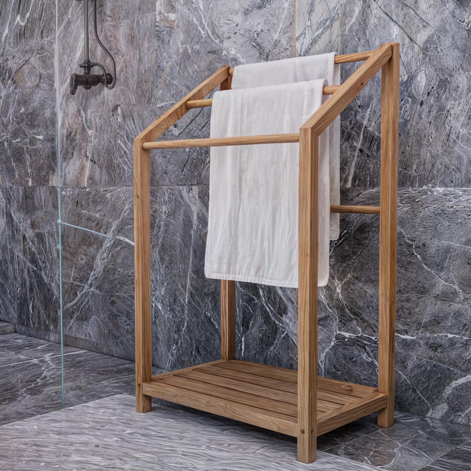 DIY Towel Rack | Wooden Towel Rack Plan | Parts List & Instructions - Etsy