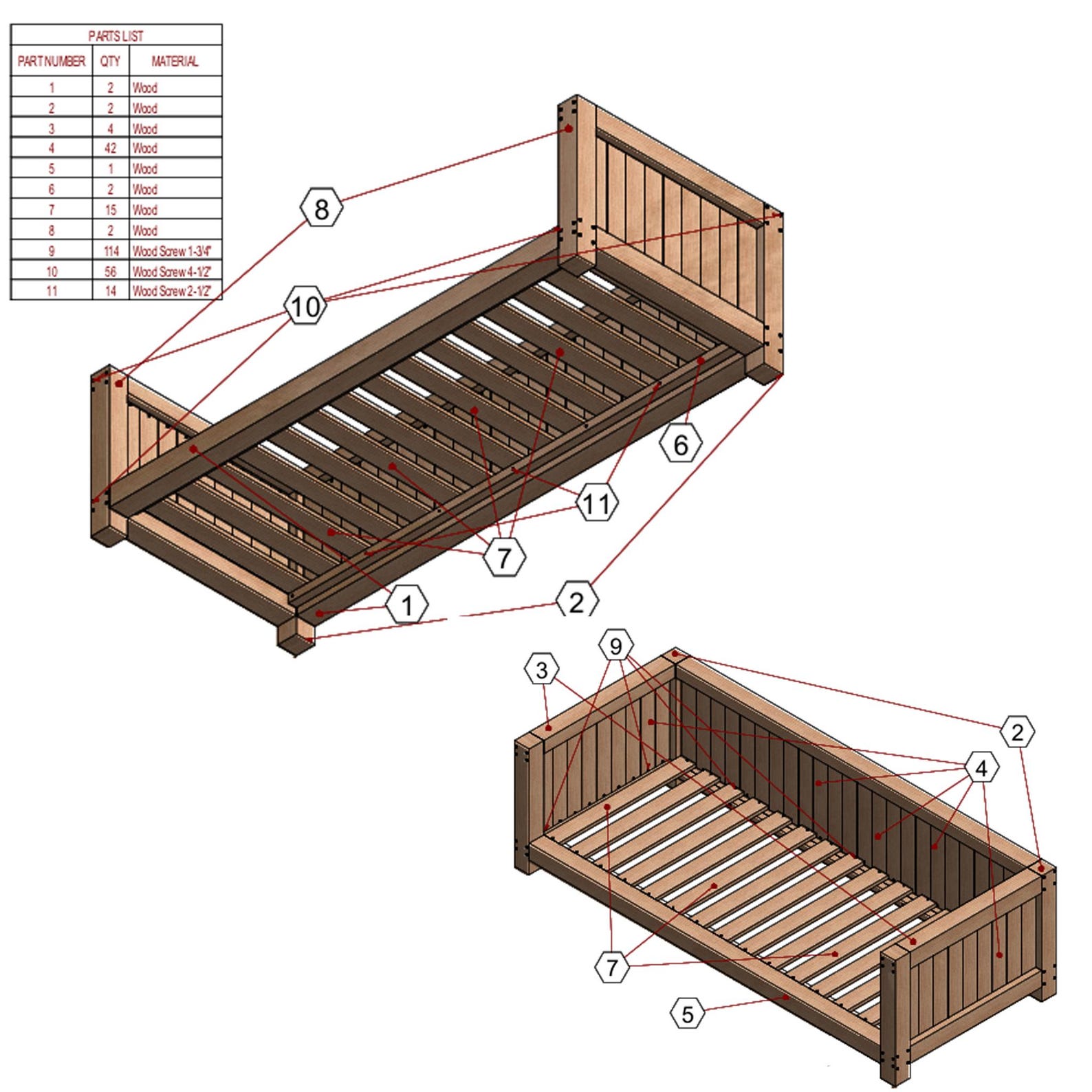 DIY Wooden Sofa Plan – Digital Download, Large Modern Couch, PDF Build ...