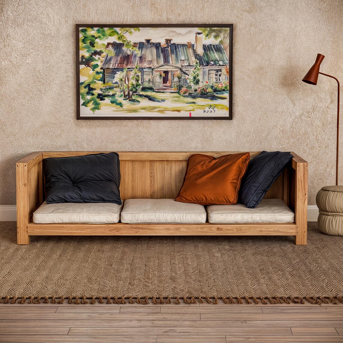 DIY Wooden Sofa Plan – Digital Download, Large Modern Couch, PDF Build ...