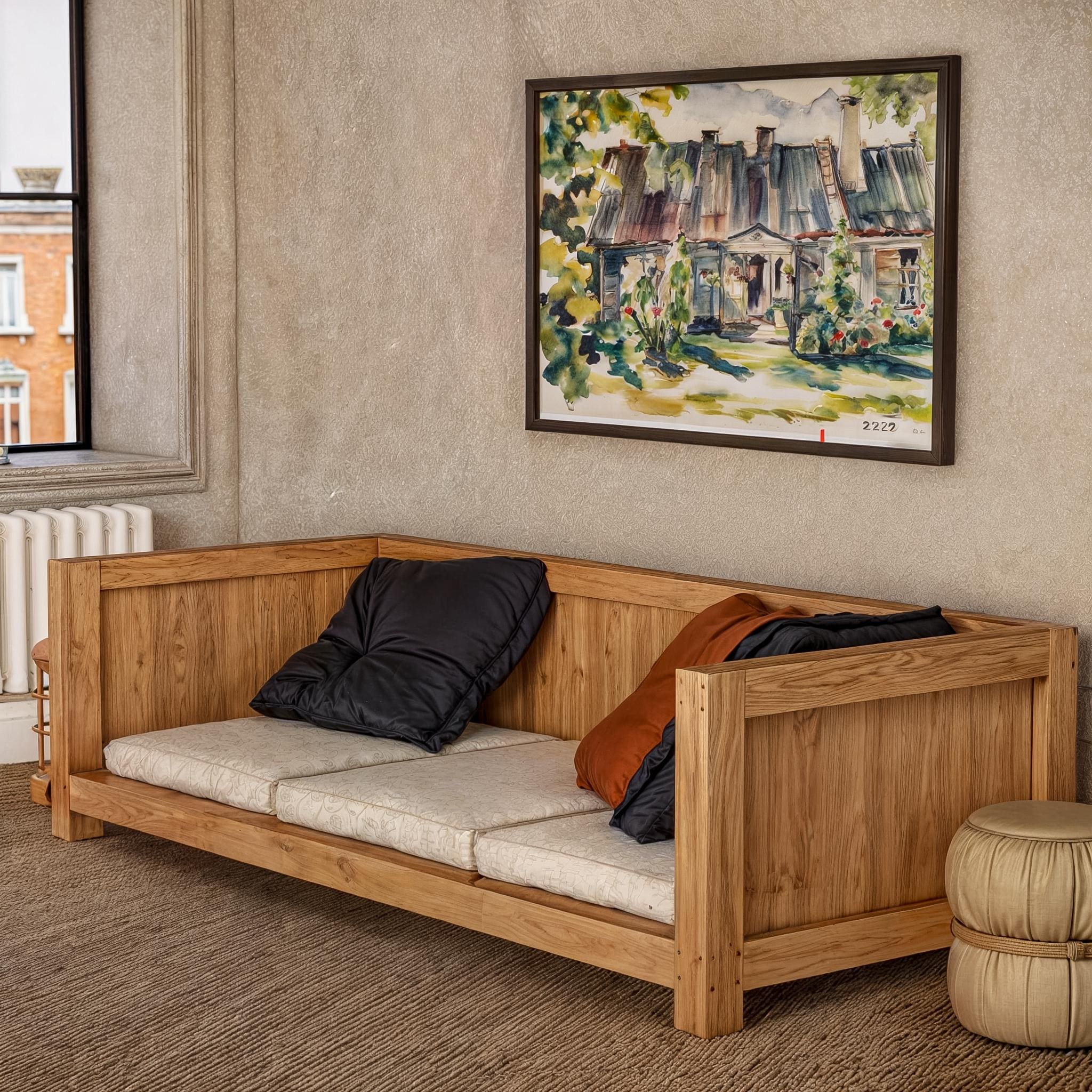 DIY Wooden Sofa Plan – Digital Download, Large Modern Couch, PDF Build ...
