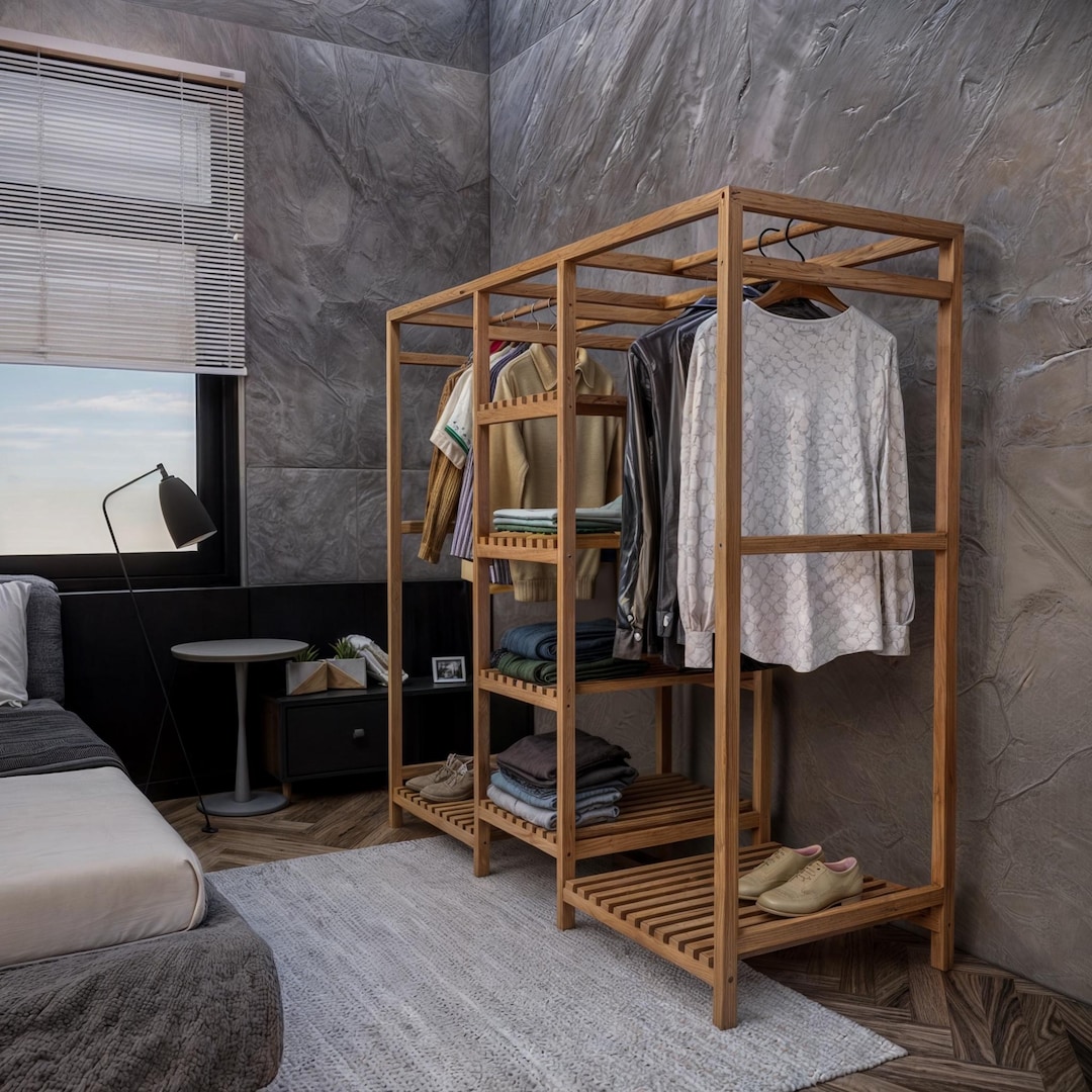 DIY Clothing Rack | Wooden Garment Rack Plan | Parts List ...