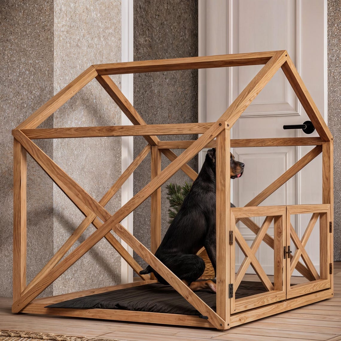 Build Your Dog a Palace: XL Indoor Dog Kennel DIY Plans (45 3/8"x36"x42 ...