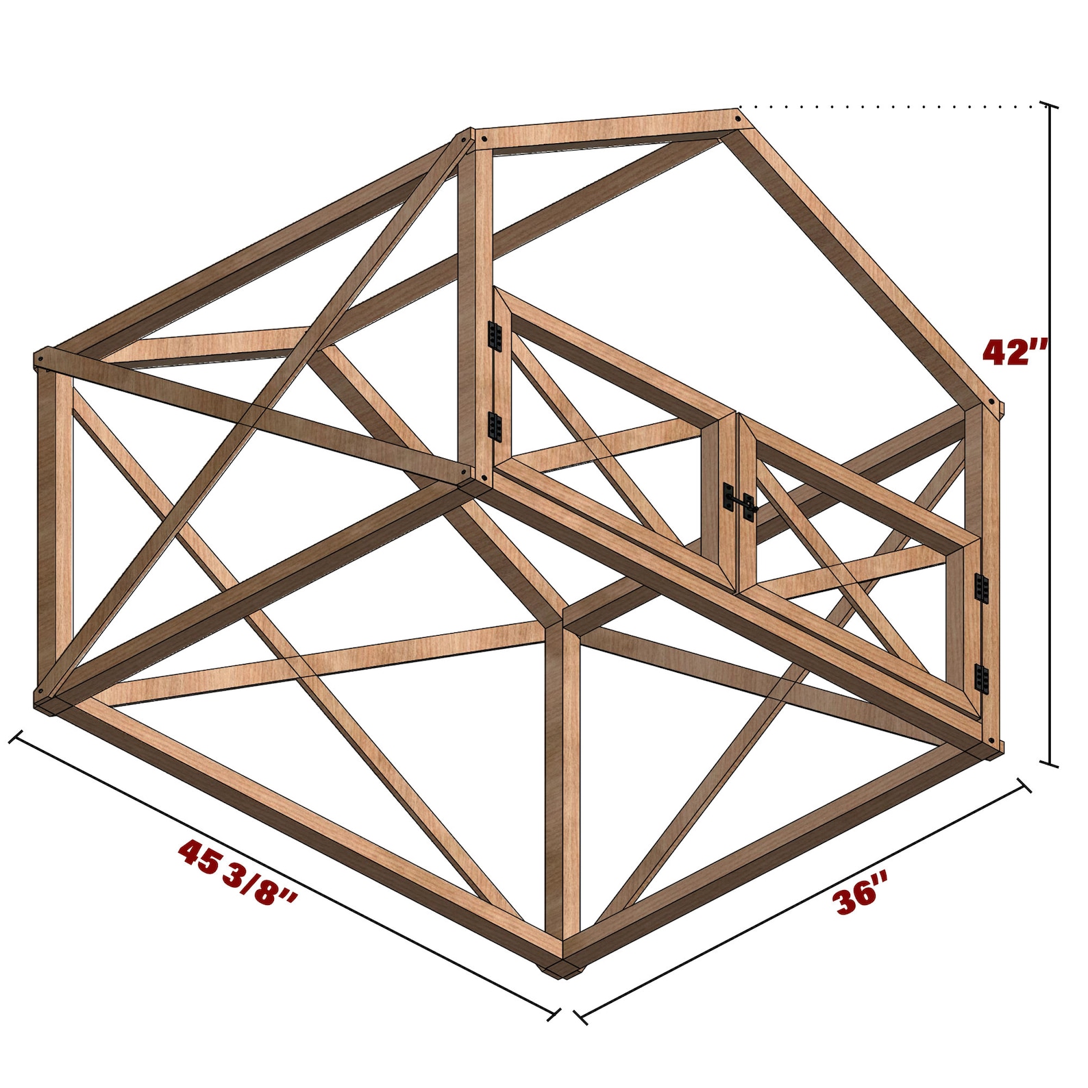 Build Your Dog a Palace: XL Indoor Dog Kennel DIY Plans (45 3/8"x36"x42 ...
