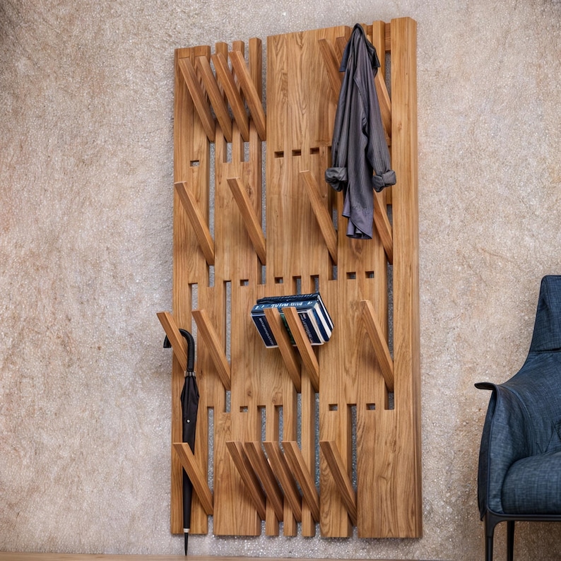 DIY Wooden Wall Rack Plan | Modern Organizer With Unique Design | Step ...