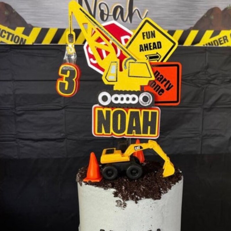 Excavator Cake Topper - Etsy