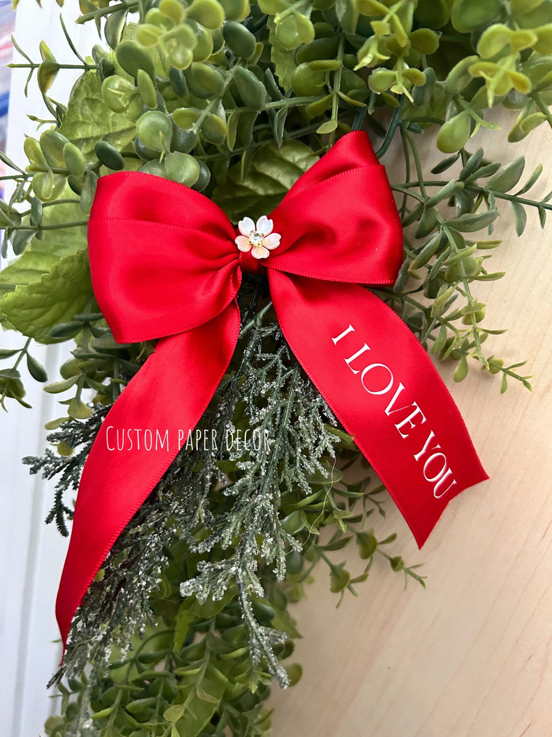 Personalized Satin Bow, Personalized Christmas Bows, Custom Gift Bows ...