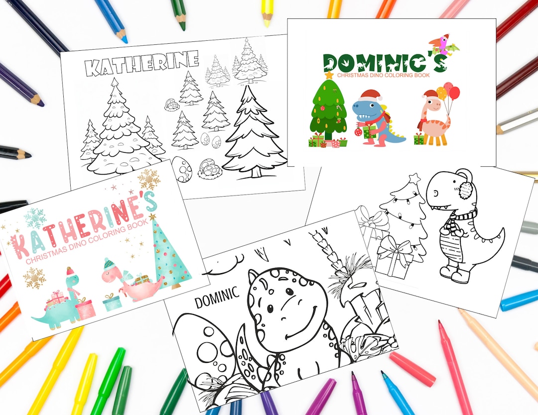 Personalized Coloring Book, Coloring Book With Name, Christmas Coloring ...