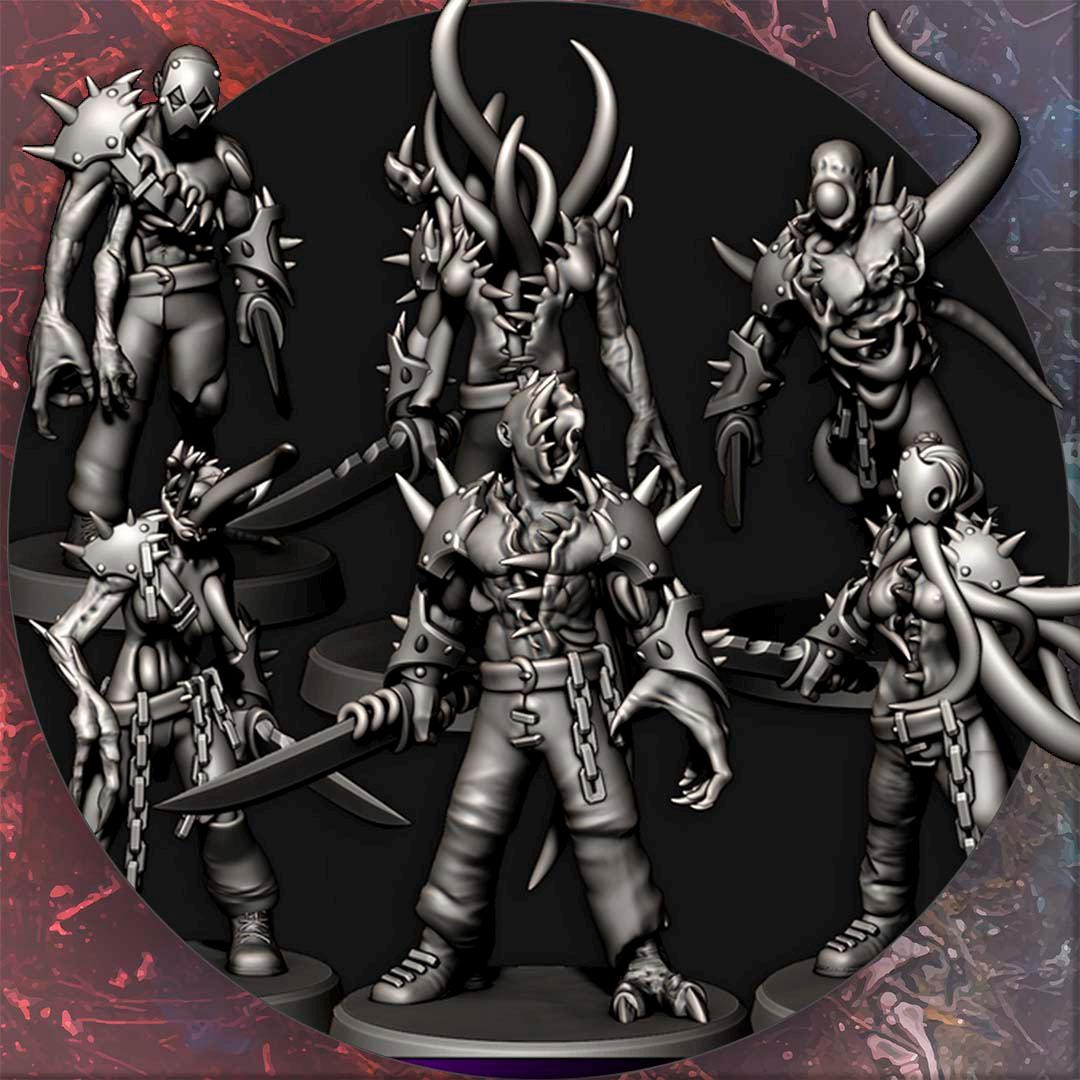 Cultist Twisted Proxy Accursed Cultists Miniatures Sci-fi Grimdark ...