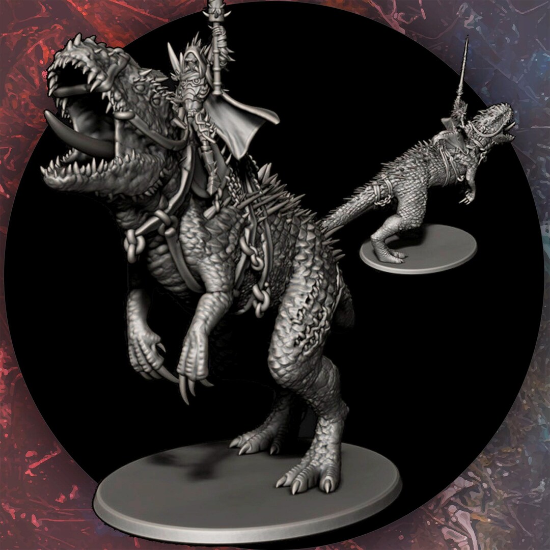 Lord on Rex Feral Rex Aeldari Exodites Proxy Miniatures Sci-fi Grimdark ...