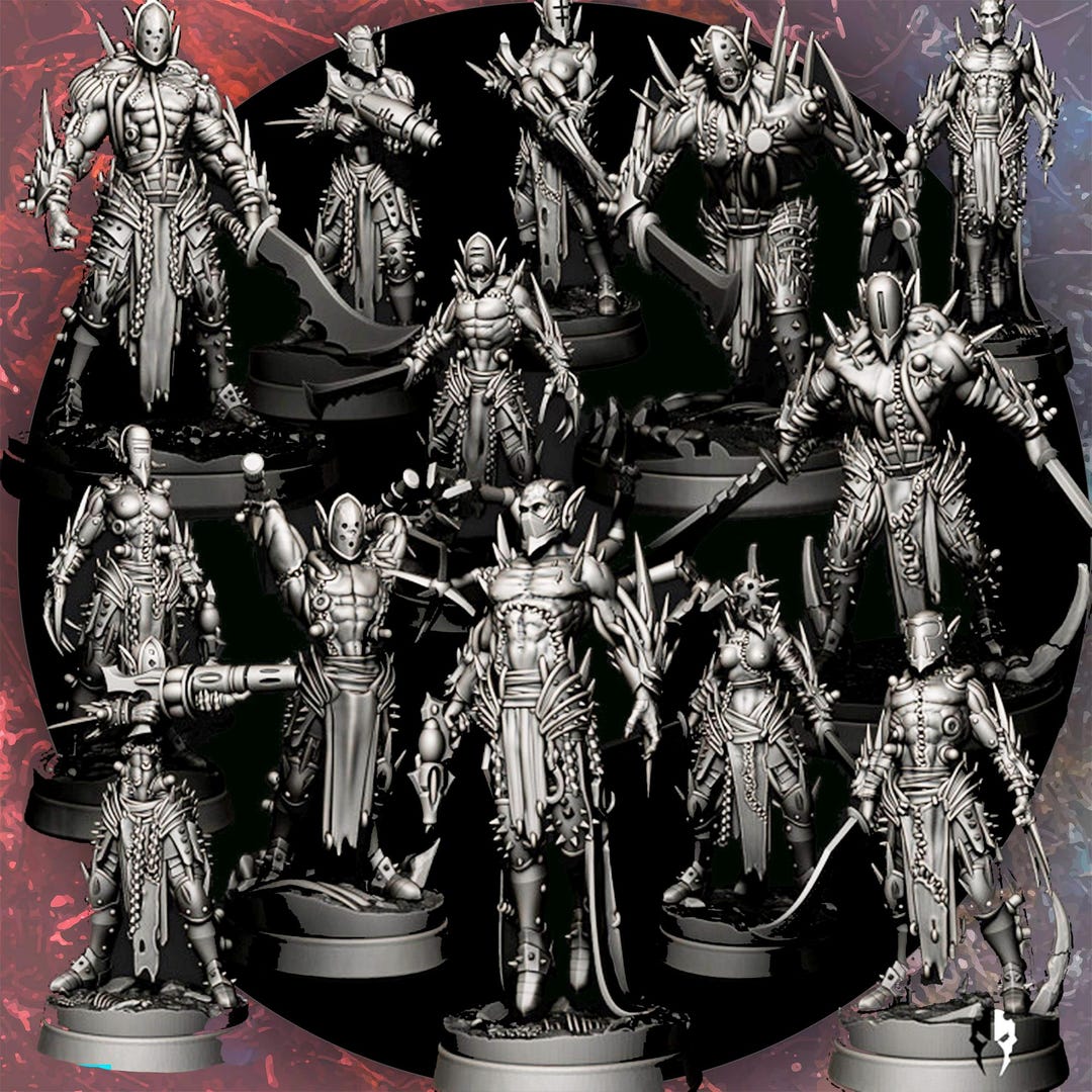 Flesh Elves | Gene-warriors Dark Elves | Miniatures Sci-fi Grimdark ...