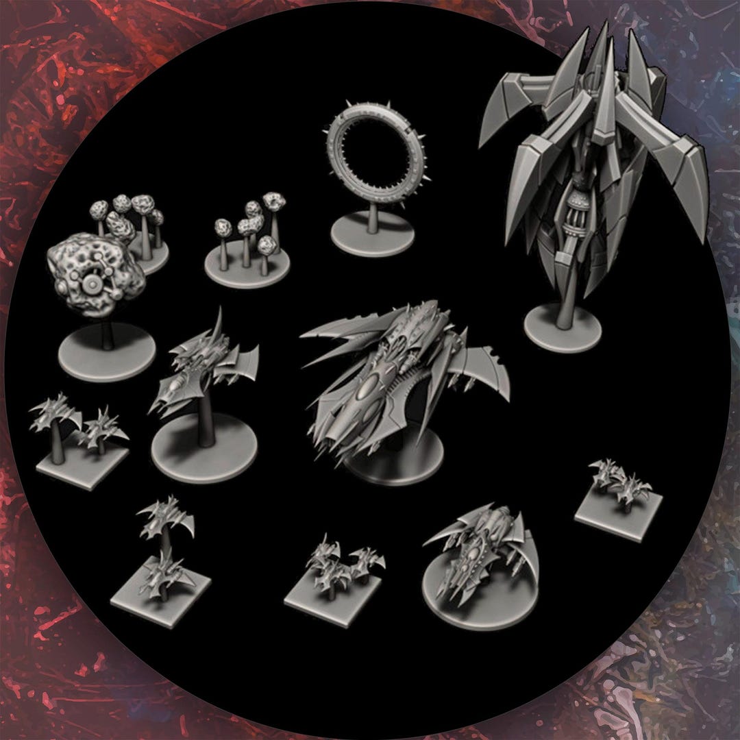 Space Fleet Cursed Elves Battlefleet Gothic Proxy Miniatures Sci-fi ...