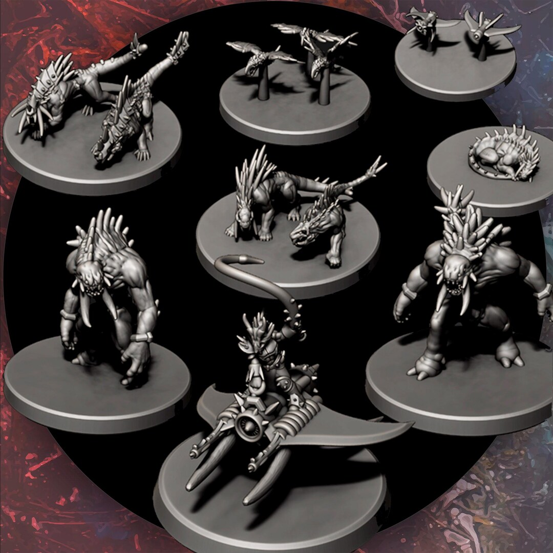 Beast Squadron Cursed Elves Beastmaster Fleet Legions 8mm 10mm ...