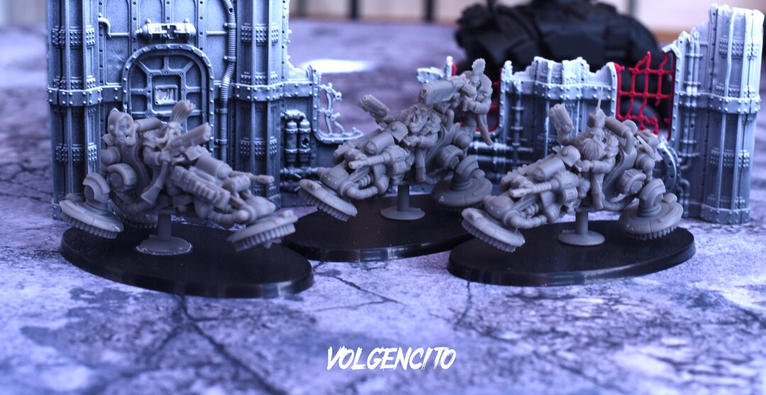 Motorbikes Dwarves Sci-fi Hernkyn Pioneers Votann Ex Cyber Dwarves Grimdark Wargame Scale 32mm ...