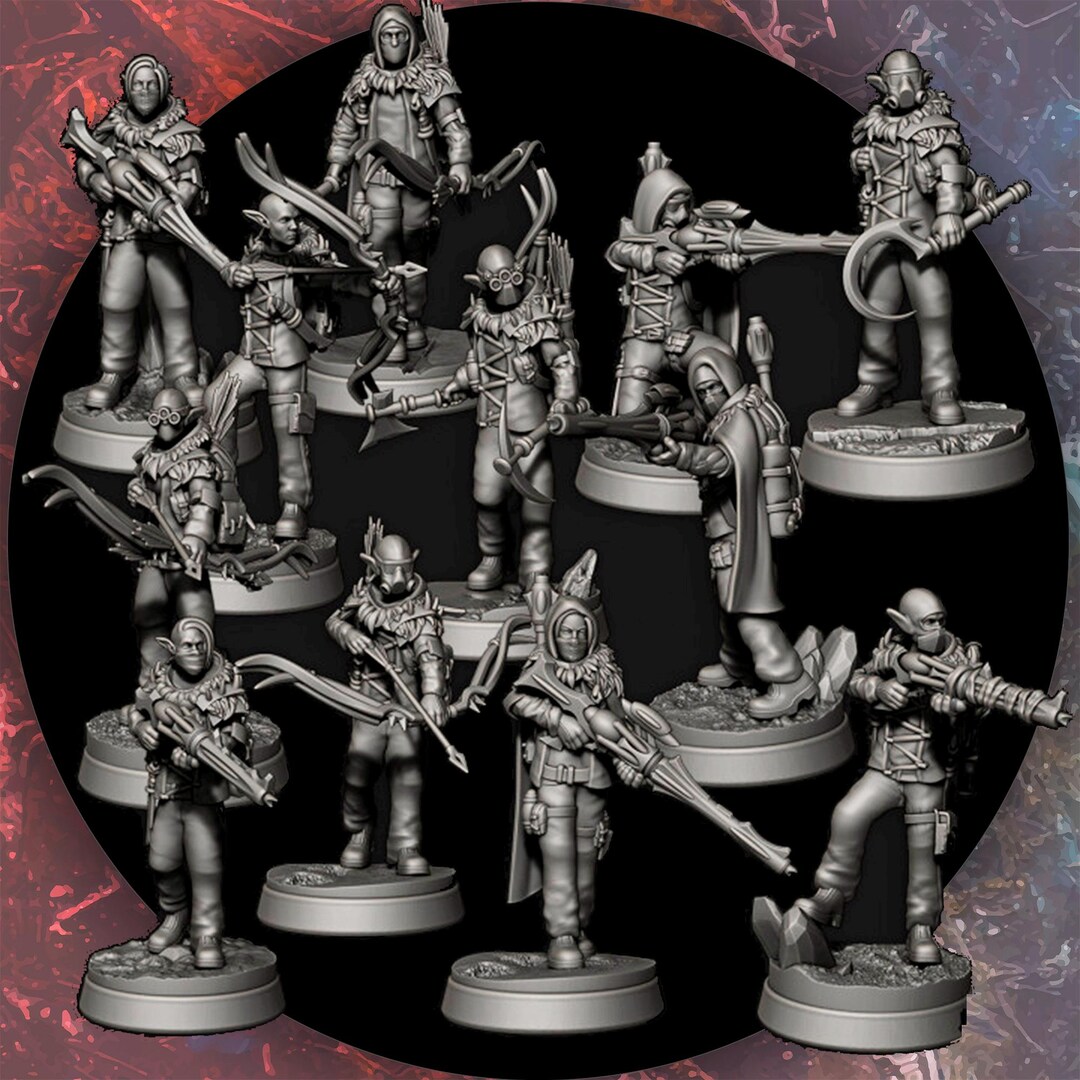 Snow Elves Soldiers | Dark Elves Snow Warriors | Miniatures Sci-fi ...