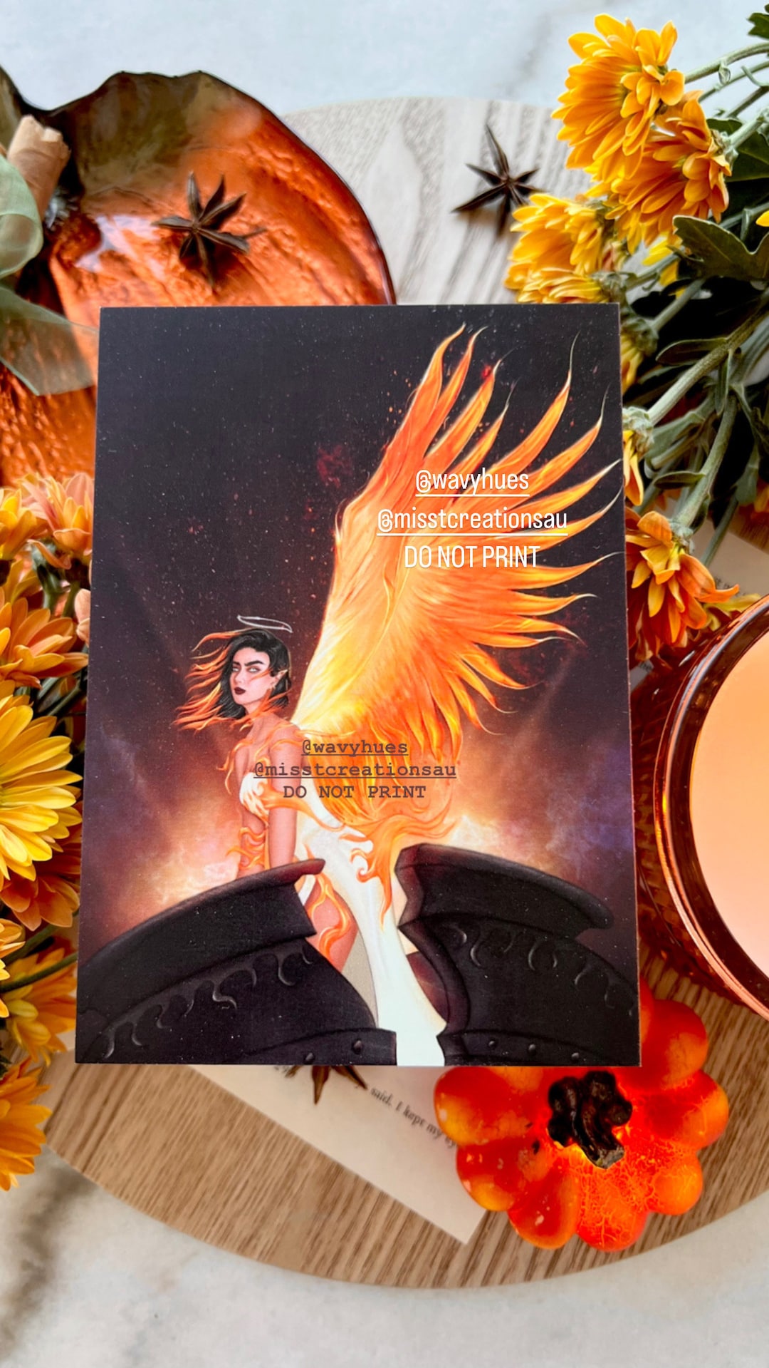 Amren Feathers of Ember A6 OFFICIALLY LICENSED ACOTAR Premium Print ...