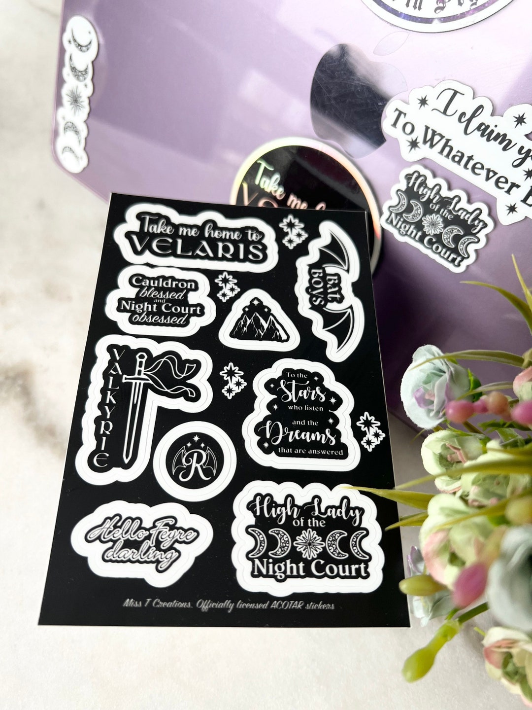 Acotar Sticker Sheet OFFICIALLY LICENSED Water Resistant Sticker Decal ...