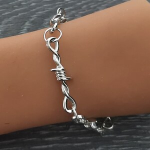 Barbed Wire Bracelet, Barb Wire Bracelet, Barbwire Bracelet, Thorn Wire ...