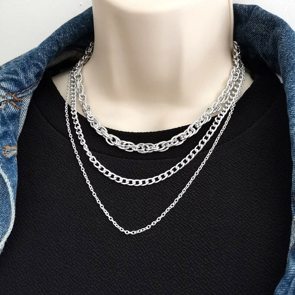 Multi Chain Necklace - Etsy