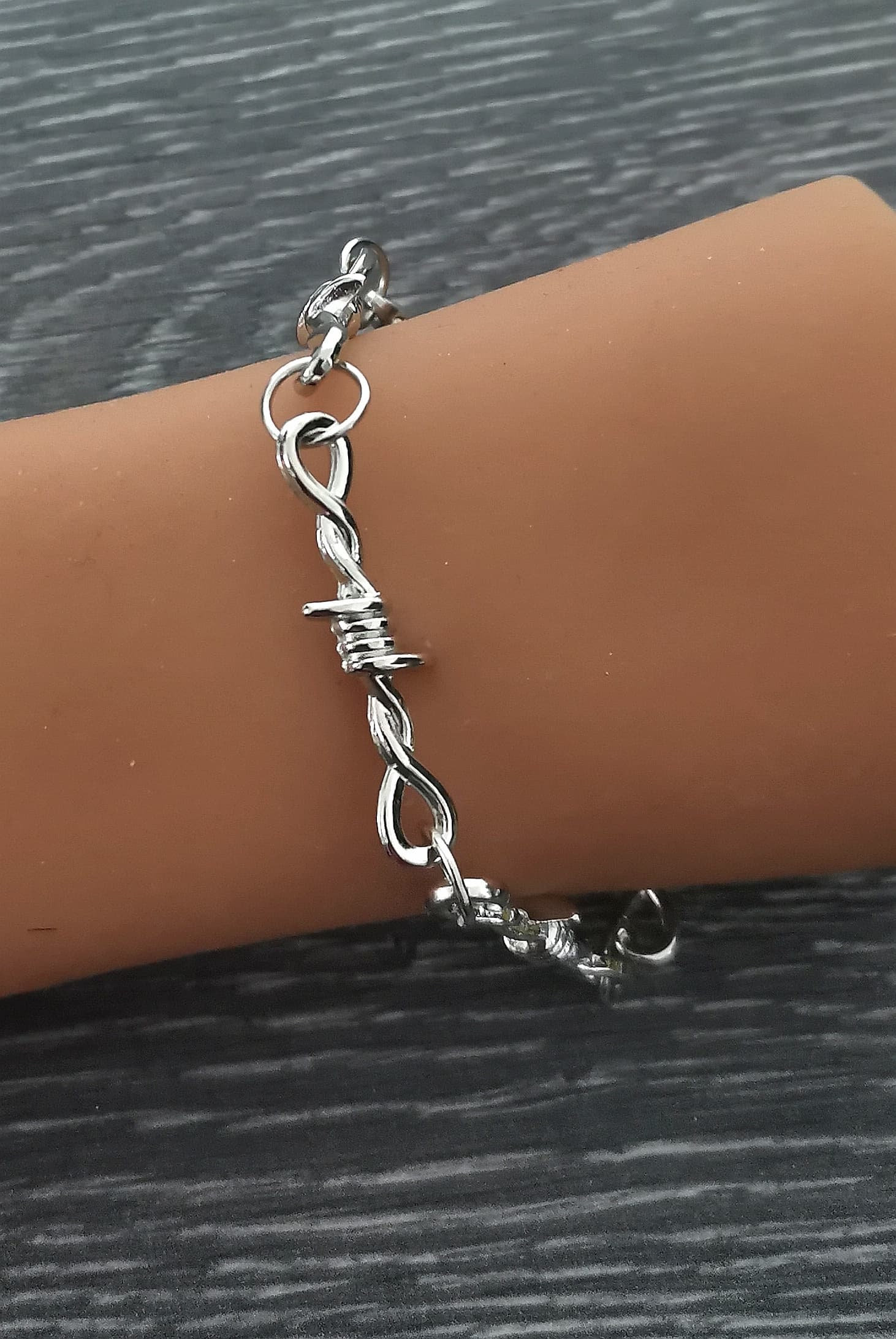 Barbed Wire Bracelet, Barb Wire Bracelet, Barbwire Bracelet, Thorn Wire ...