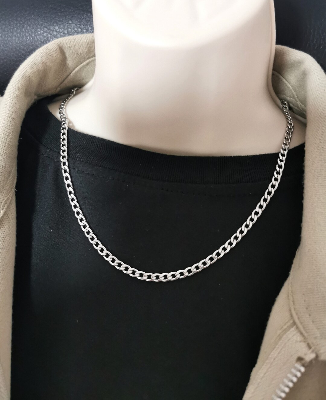 Cuban Link Chain 4.5mm Stainless Steel Necklace 4.5mm Thin - Etsy