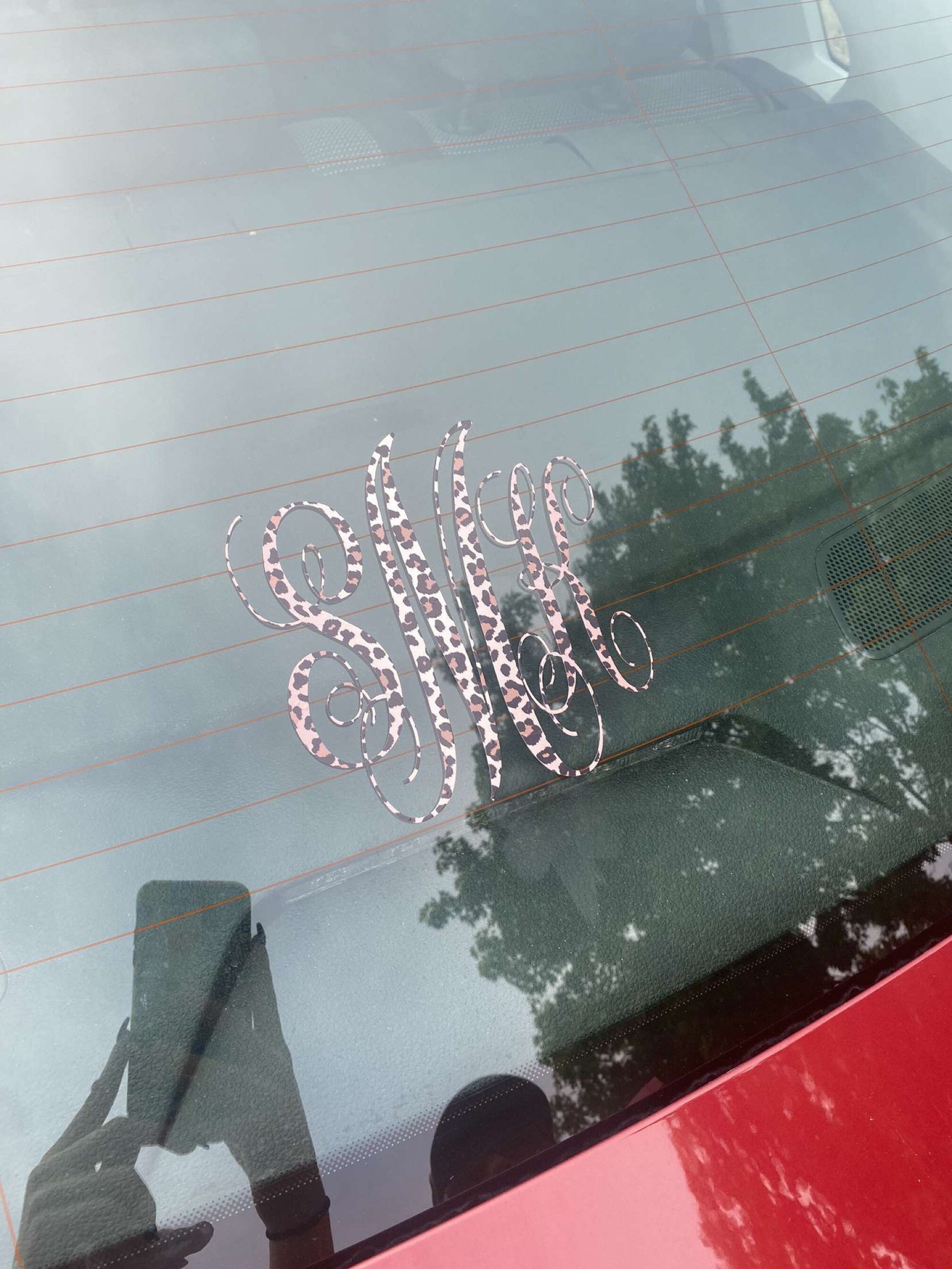 Cursive Monogram Decal - Etsy