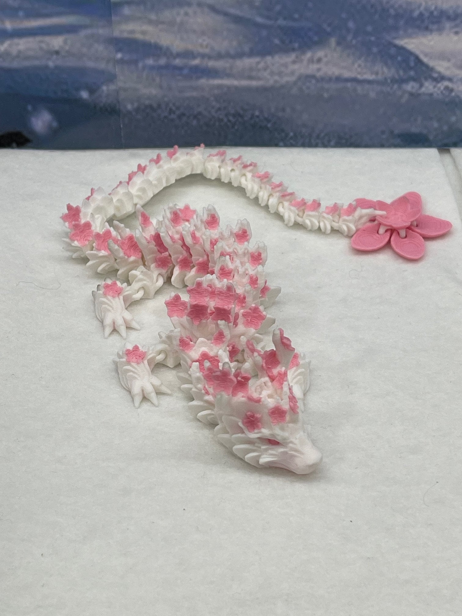 Cherry Blossom Dragon With Dragon Egg, 3D Printed Articulated Dragon ...
