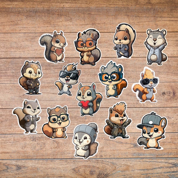 Squirrel Stickers - Etsy