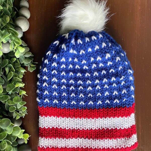 American Flag Beanie - Etsy