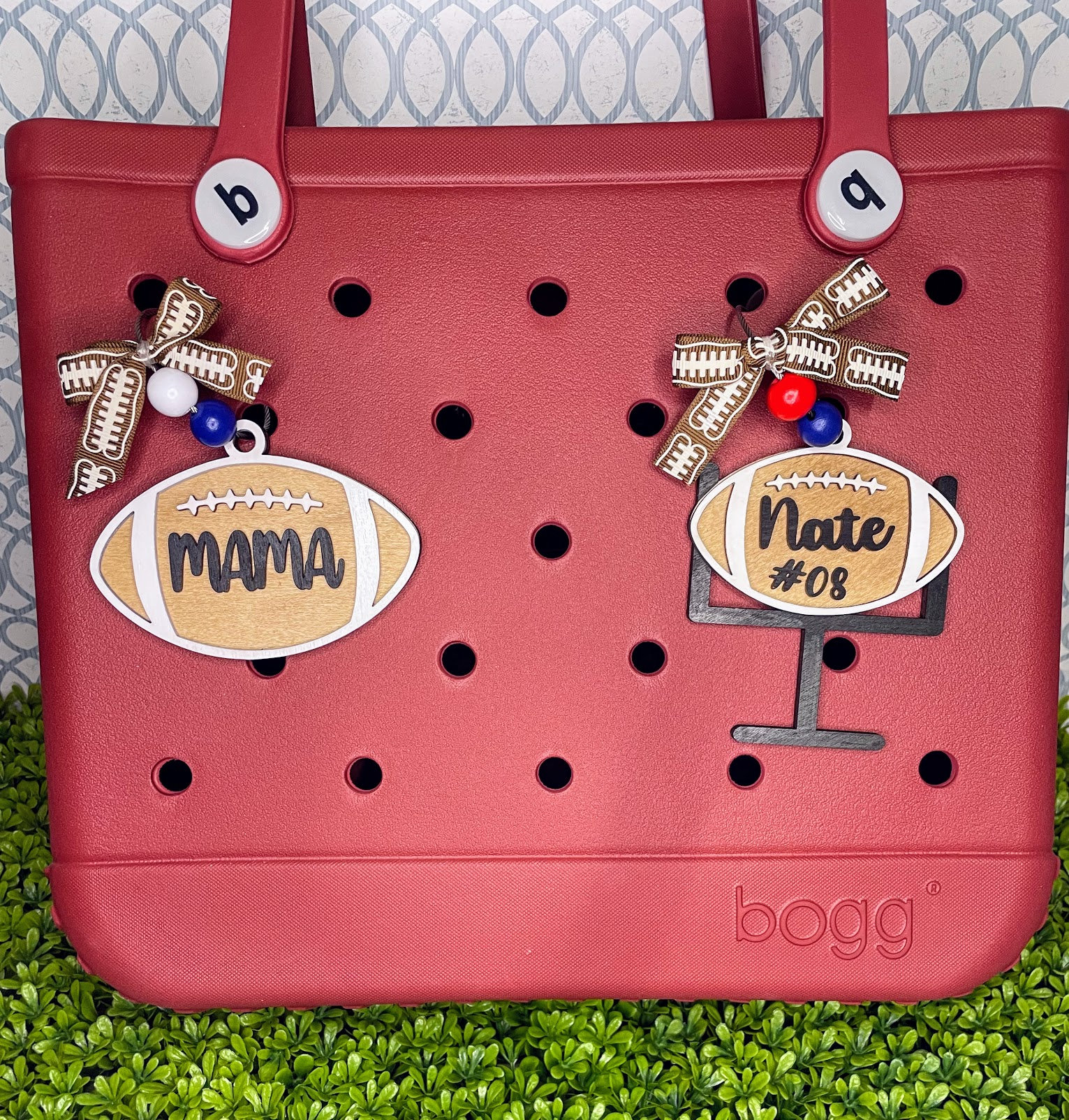 Football Bogg Bag Charm for Bag or Car, Custom and Personalized, Sport ...