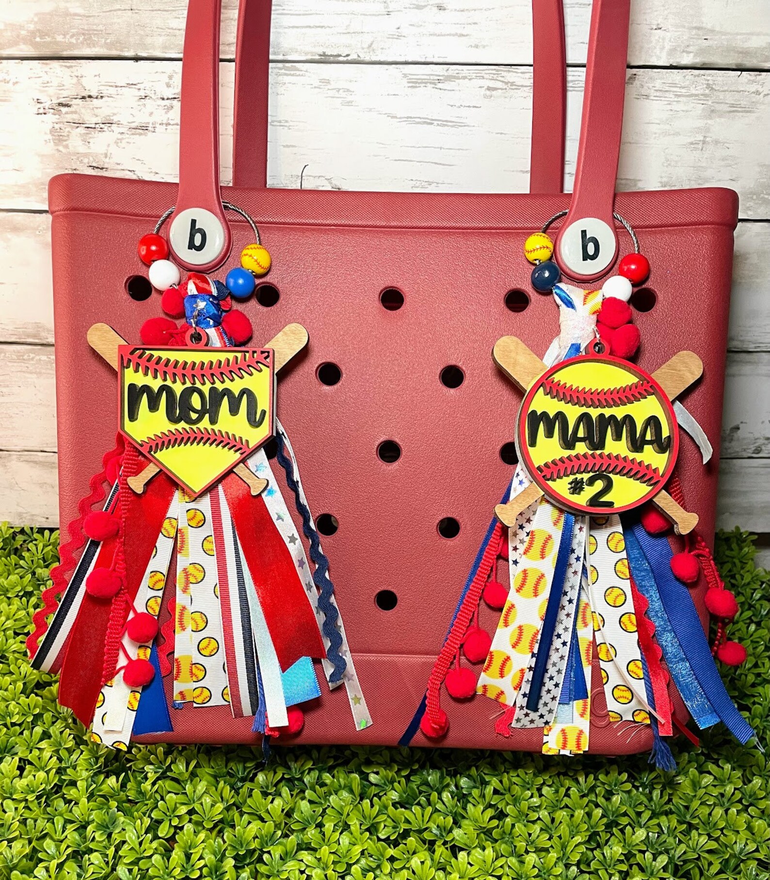 Bogg Bag Tassel and Charm, Bookbag Tag, Diaper Bag Tag, Custom Colors ...