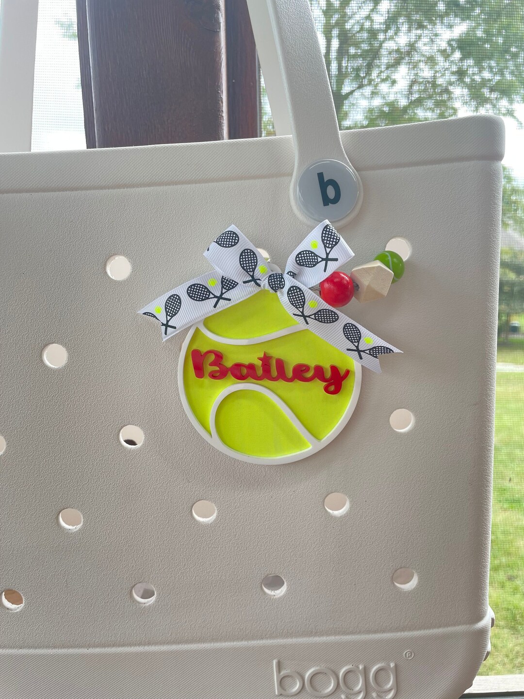 Tennis Ball Bogg Bag Charm, Sport Tag, Team Gifts, Coaches Gift, or ...