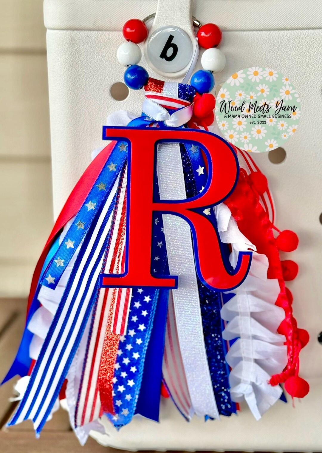 Patriotic Bogg Bag Tassel, Monogram Letter - Etsy