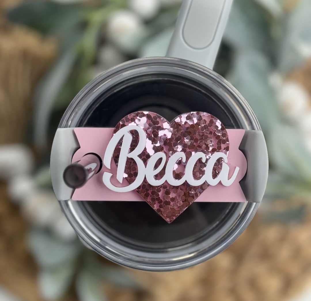 Topper, Valentine's Day Heart Topper, Cup Topper, Quencher Tag, Heart ...