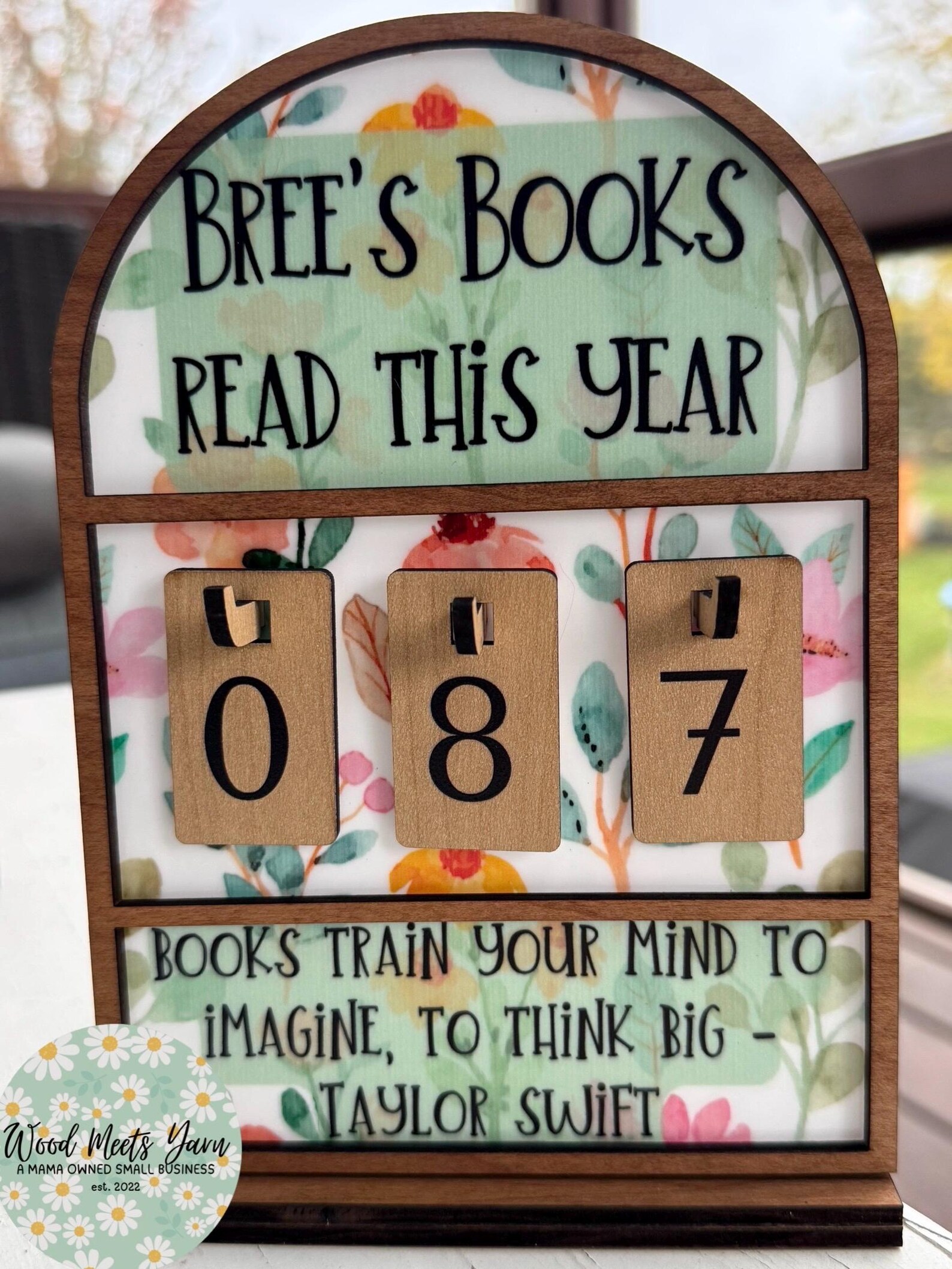 Books Read This Year, Book Counter, Personalized Gift for Book Lovers ...