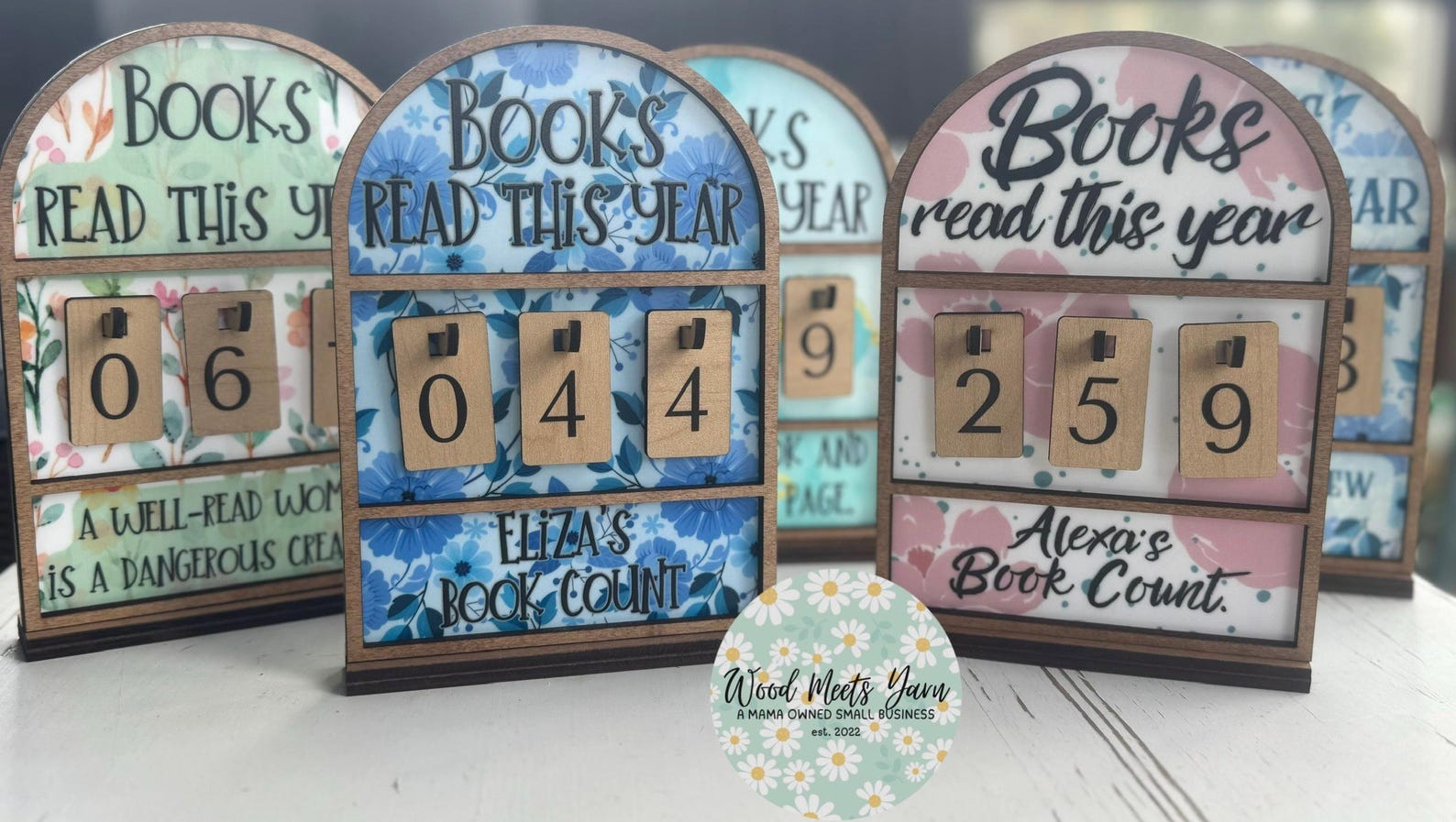 Books Read This Year, Book Counter, Personalized Gift for Book Lovers ...
