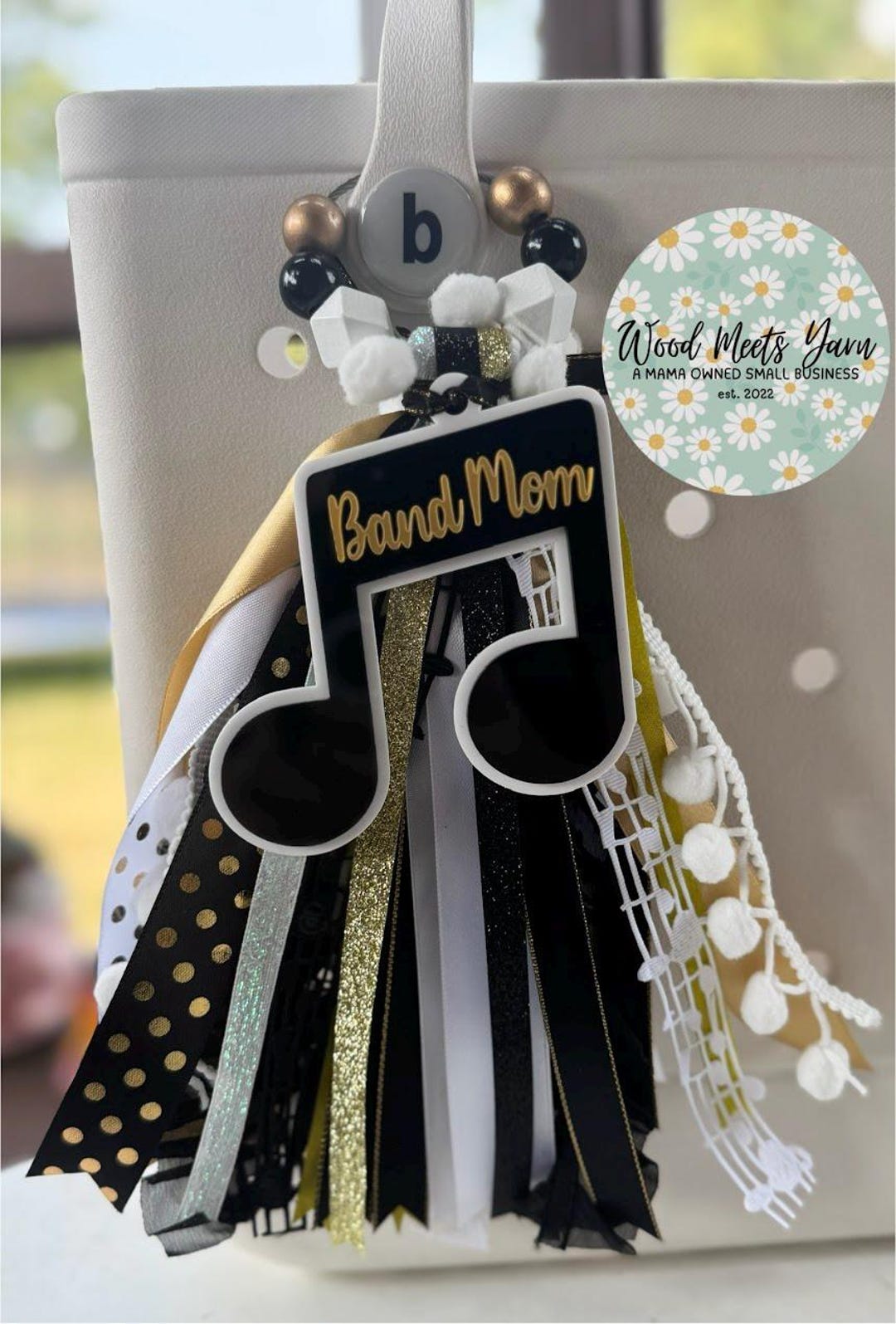 Custom Band Tassel Charm | Music Note Keychain | Personalized Band or ...