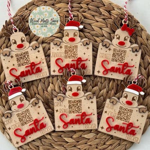 Interactive Santa QR Tracker, Santa Tracker Ornament, Santa QR Code, QR ...