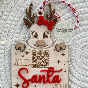 Interactive Santa QR Tracker, Santa Tracker Ornament, Santa QR Code, QR ...