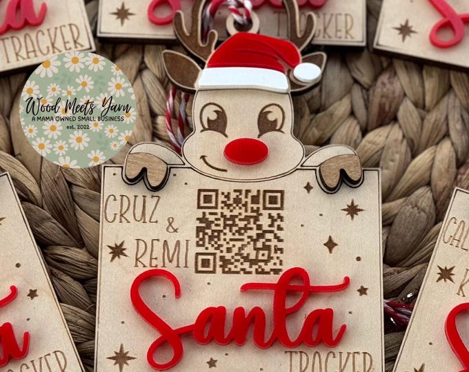 Interactive Santa QR Tracker, Santa Tracker Ornament, Santa QR Code, QR ...